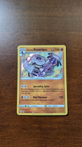 Pokémon TCG Galarian Runerigus Shining Fates SV066/SV122 Holo Shiny ...
