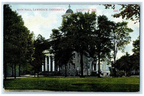 c1910 Main Hall Lawrence University Exterior Appleton Wisconsin Vintage ...