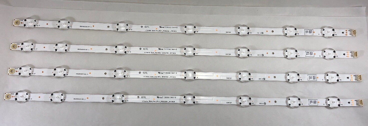 Sanyo FW50D48F Complete LED Backlight Set UDULEDWRE006 4 Light Strips W ...