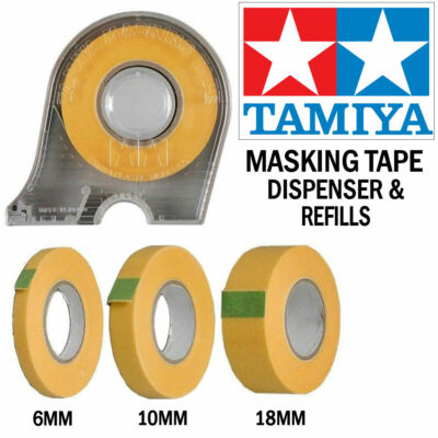 Tamiya Masking Tape 6mm - 10mm - 18mm Dispenser or Refills - Choose ...