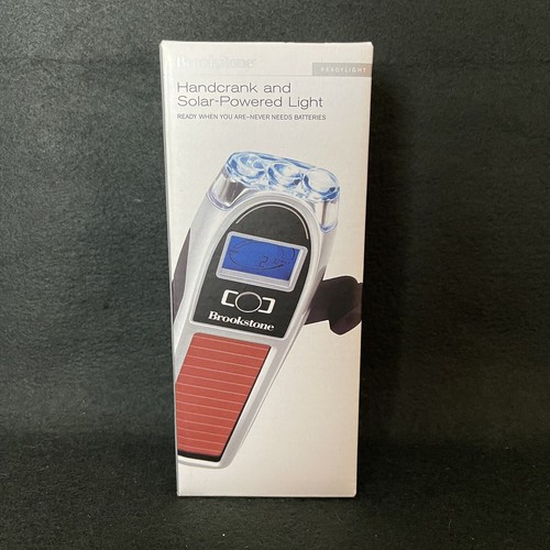 Brookstone Handcrank and Solar Powered FlashLight | eBay