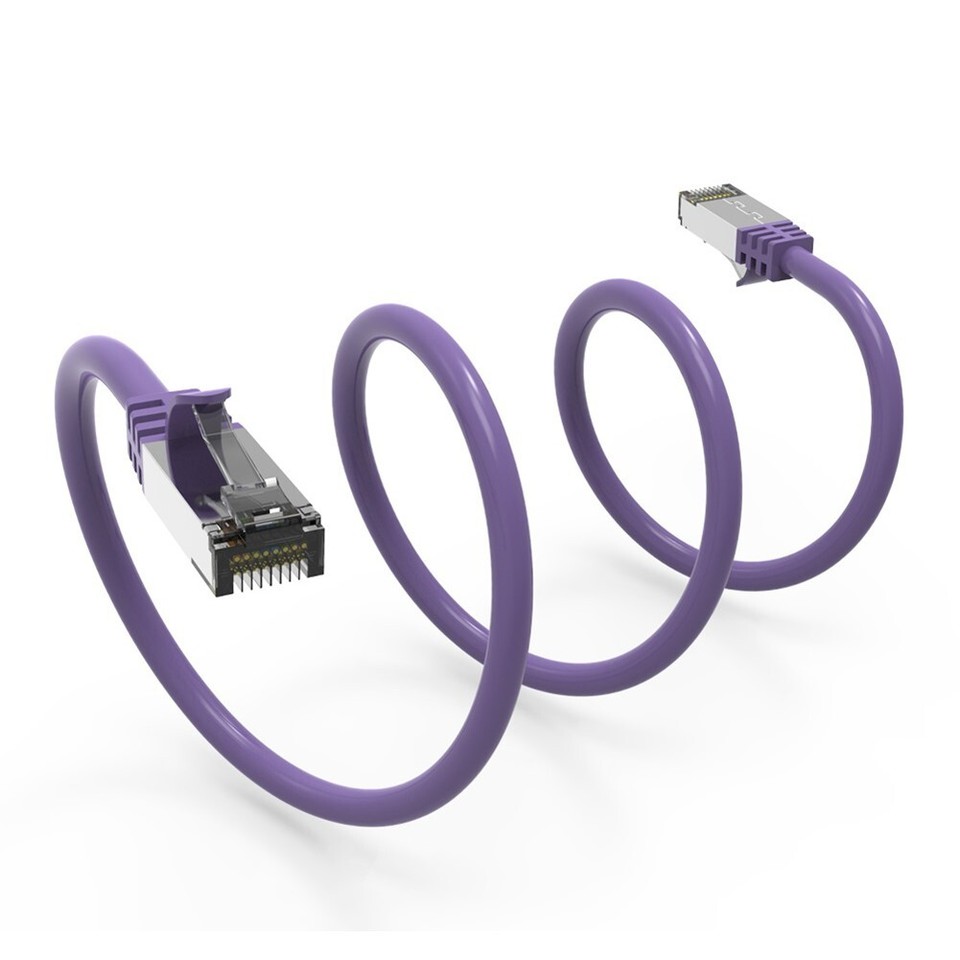 5FT CAT8 RJ45 Network LAN Ethernet Cable SFTP Copper 40Gbps 2GHz 26AWG ...