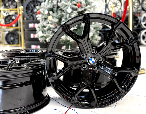 20" BMW 469M RIMS TIRES Gloss Black 2000-18 F15 X5 F16 X6 469 OEM ...