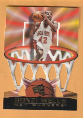 Bonzi Wells Ball State Cardinals 1998 Press Pass Net Burners #15 Muncie ...