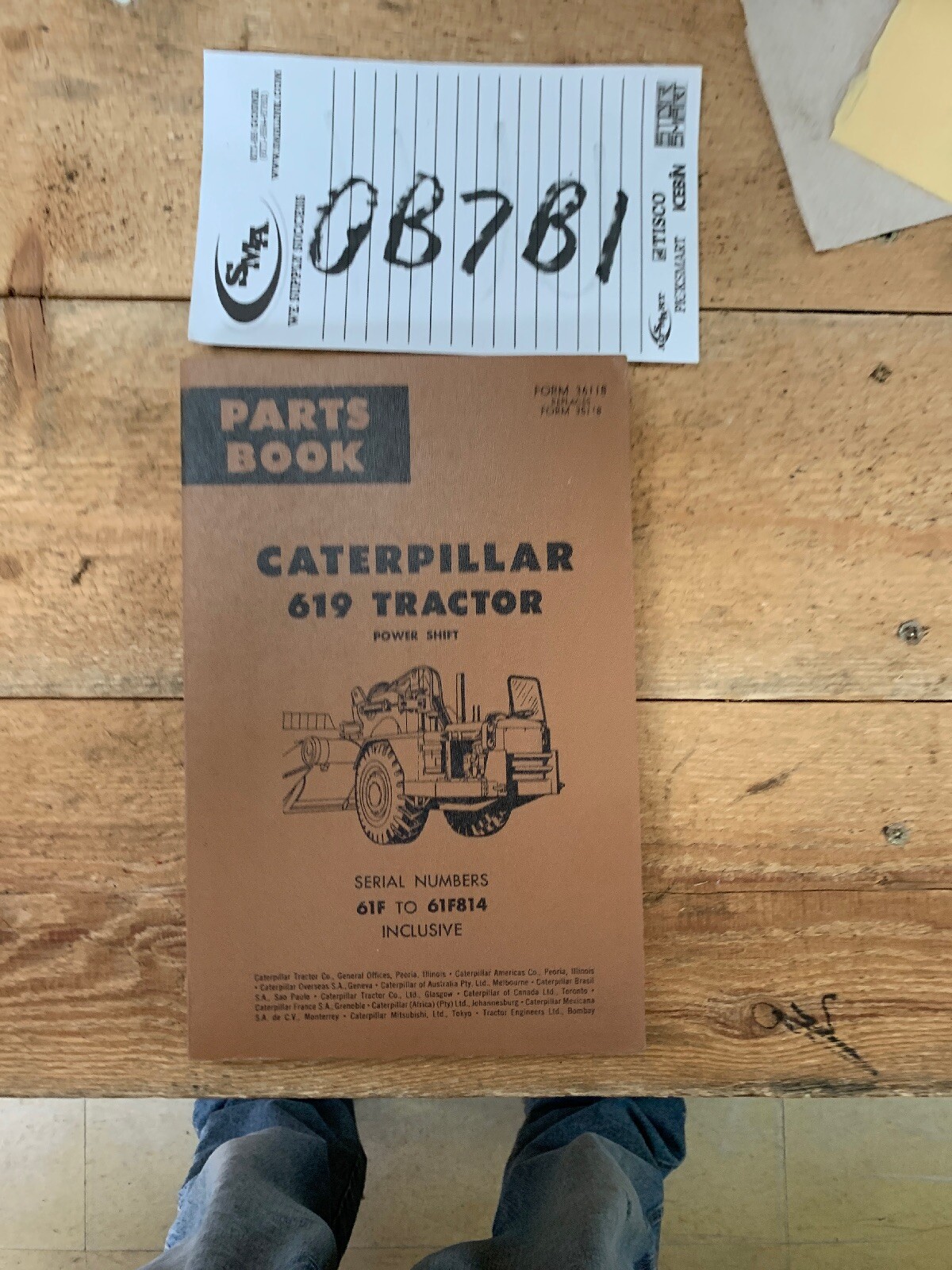 CAT Caterpillar 619 PARTS MANUAL BOOK CATALOG TRACTOR SCRAPER GUIDE sn ...