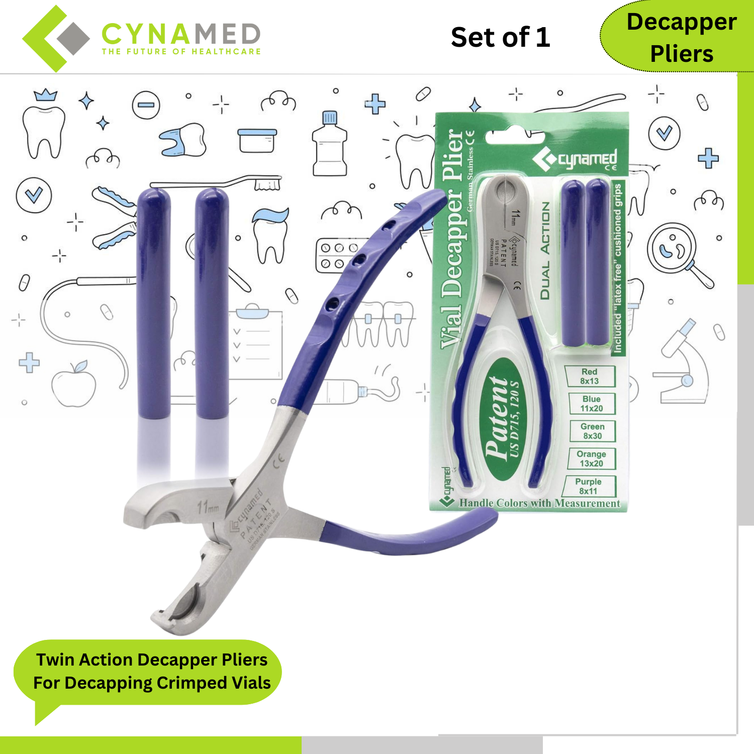 Cynamed Stainless Steel Twin Action Decapper Pliers For Decapping ...
