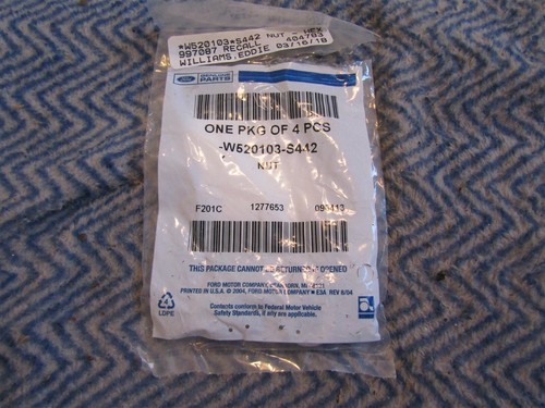 NOS FORD PART NUMBER W520103-S442 NUT LOT OF 3 NEW GENUINE FORD | eBay