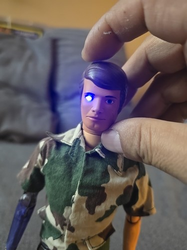 VTG 1975 GI JOE Atomic Man/Mike Powers Custom w/Blue Limbs & Laser Eye ...