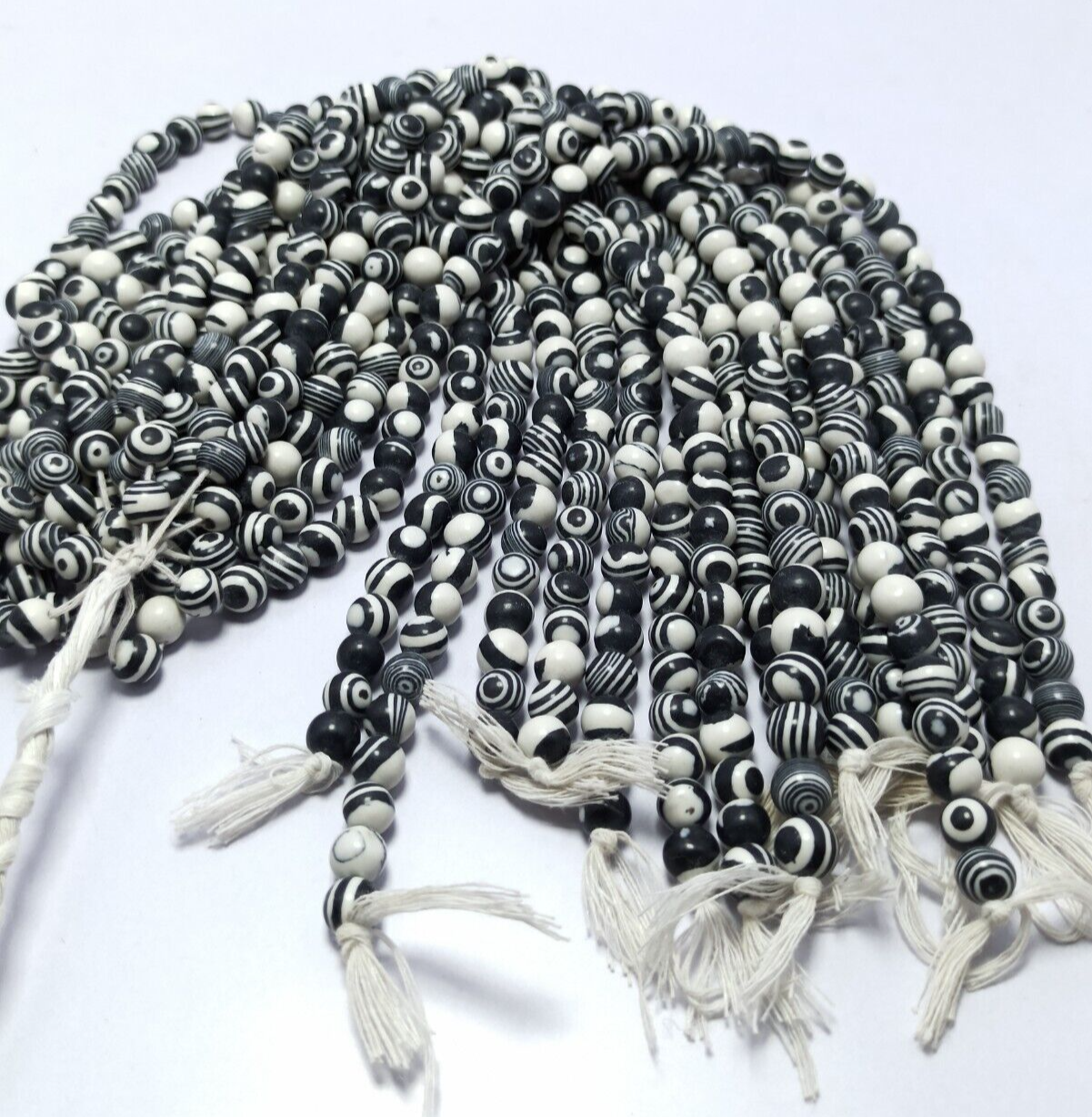 Black Zebra Round Beads String Tanzanite Hydro 8 MM Highly Polished ...