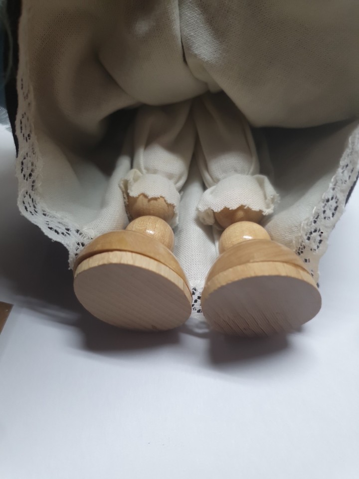 Vintage German Wooden Folk Dolls Pair Tegernsee “Fanny” & “Michel” Rolf ...