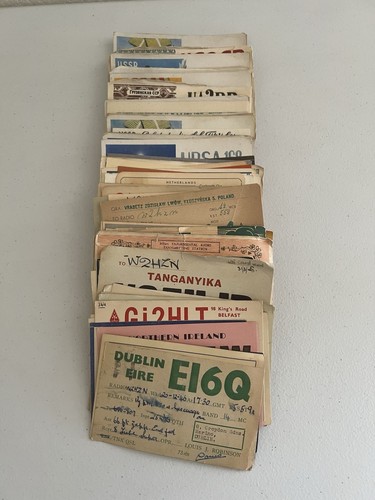 QSL Ham Radio Cards 30’s 40’s 50’s All International HTF Vintage Lot of ...