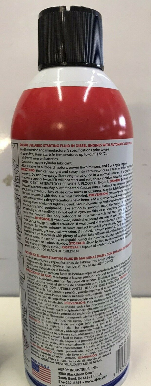 4x Abro Starting Fluid Cold Easy Start For Petrol Diesel Engines Top ...