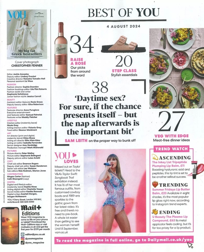 UK You Magazine, Victoria Hislop, Naomi Westerman, Maya Sondhi, Recipes ...