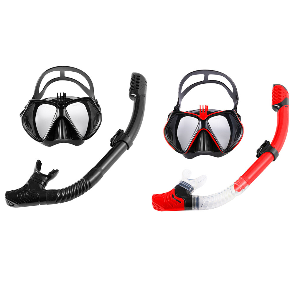 Underwater Scuba Diving Masks Snorkeling Breath Tube Set Adult Silicone ...