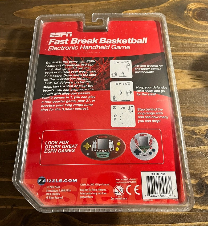 ESPN Fast Break Basketball Electronic Handheld Game By Zizzle 2007 ...