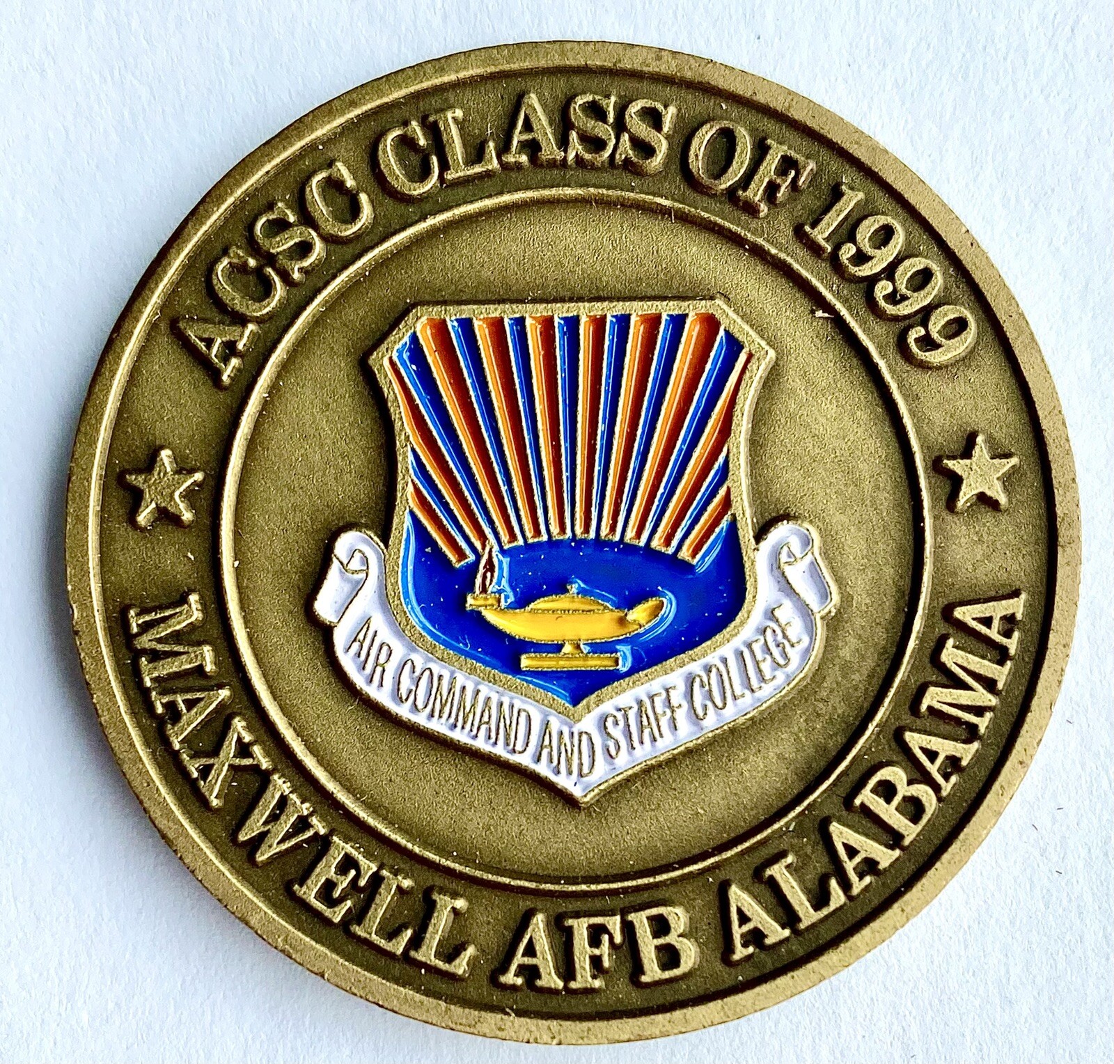 USAF Air Command & Staff College Maxwell AFB Alabama Challenge Coin EUC ...