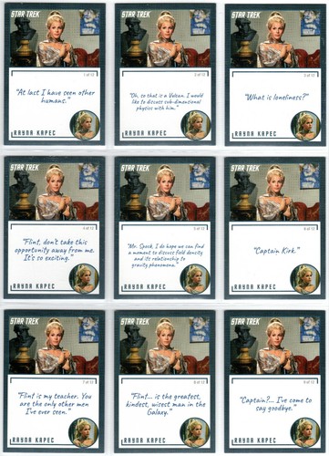 STAR TREK TOS ARCHIVES & INSCRIPTIONS #93 BASE SET RAYNA KAPEC ALL 12 ...