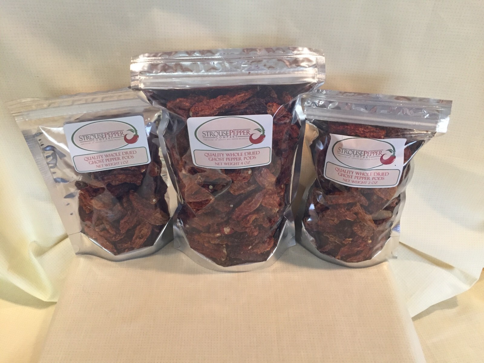1, 2, OR 4 OZ QUALITY WHOLE DRIED GHOST PEPPERS, PROUDLY GROWN IN THE ...