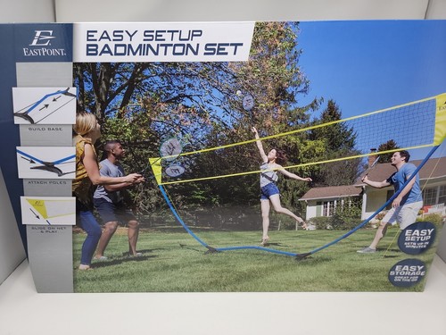 EastPoint Sports Easy Setup Regulation Badminton Set Outdoor Family ...