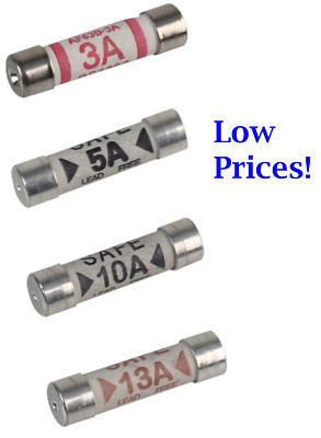3A 5A 10A 13A Fuse Domestic Cartridge Plug Household Mains 3 5 10 13 ...
