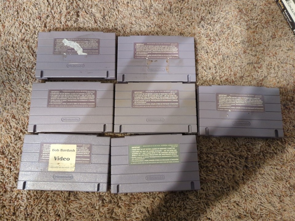 SNES GAME LOT 7 GAMES TETRIS CLASSIC RETRO GAMES COLLECTABLE SUPER ...