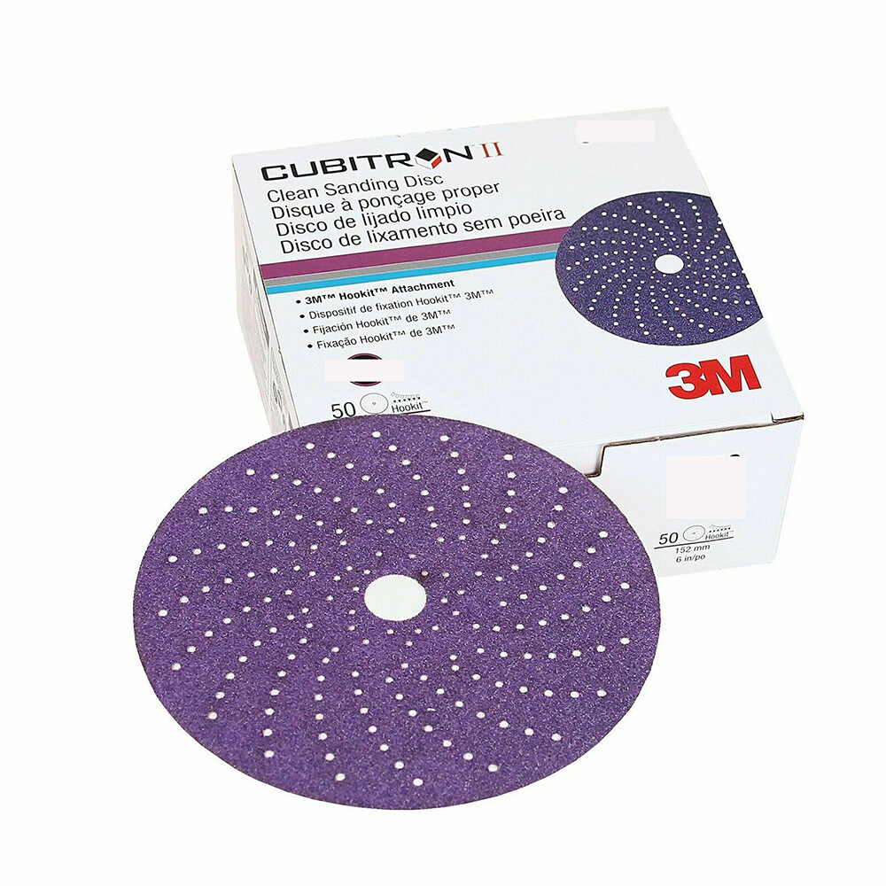 3M 31484 Cubitron II Hookit Clean Sanding Disc P400 150mm/6in. 50 Pack ...