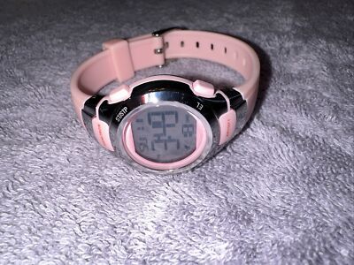 Armitron Pro Sports MS055 Women's Pink Digital Watch WR330ft MINT Good ...