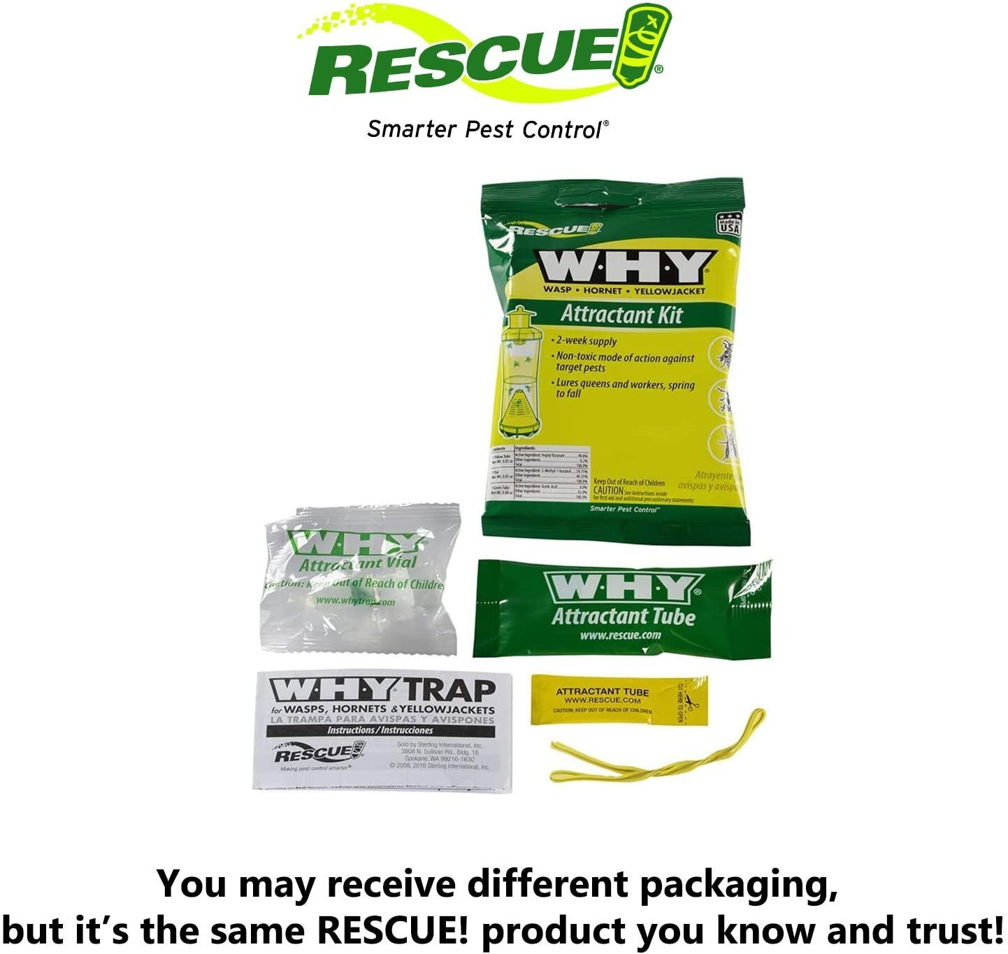 RESCUE! Non-Toxic Wasp, Hornet, Yellowjacket Trap (WHY Trap) Attractant ...