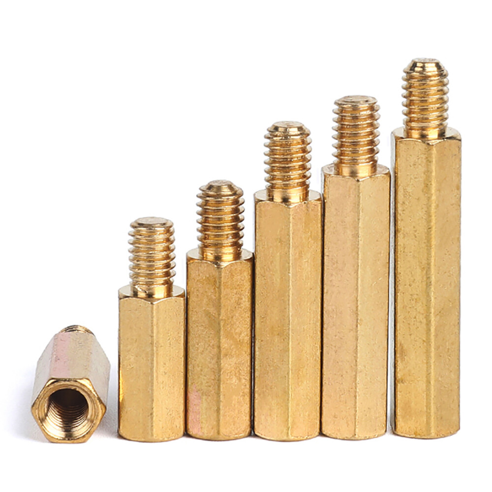 M3 4mm-60mm Male Female Spacer Thread Pillar Hex Hexagonal Brass Studs ...
