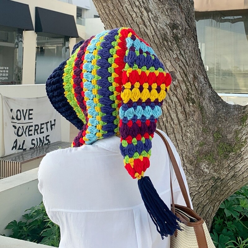 Crochet Long Tail Hat Pattern Stocking Hat Crochet Pattern Long Tail