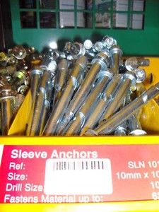One 10mm x 100mm Sleeve Anchor concrete bolts fixings | eBay