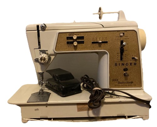 Vintage Singer Golden Touch & Sew Deluxe Zigzag Model 630 w/Pedal WORKS ...
