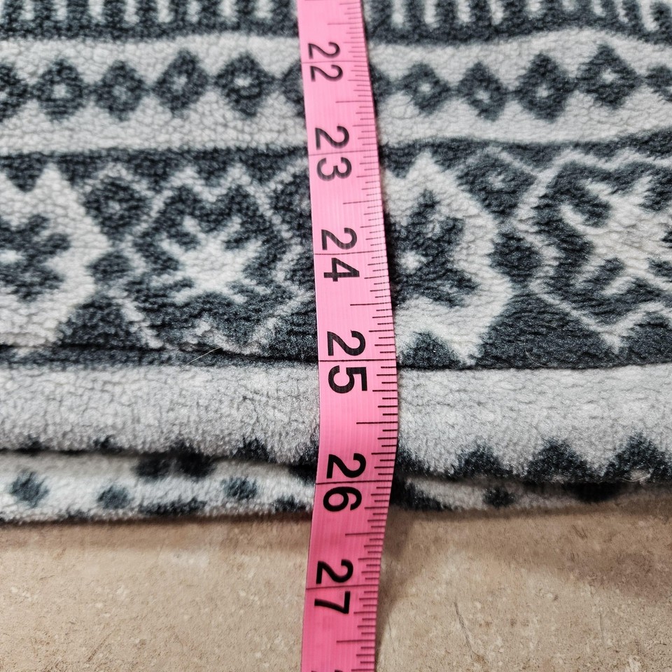 VTG LL Bean Fleece Pullover Women M Gray Fair Isle Nordic 90s Indie ...