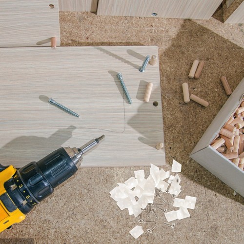 100 Pcs Layer Support Screws Drawer Retaining Clips Wedges with Slide ...