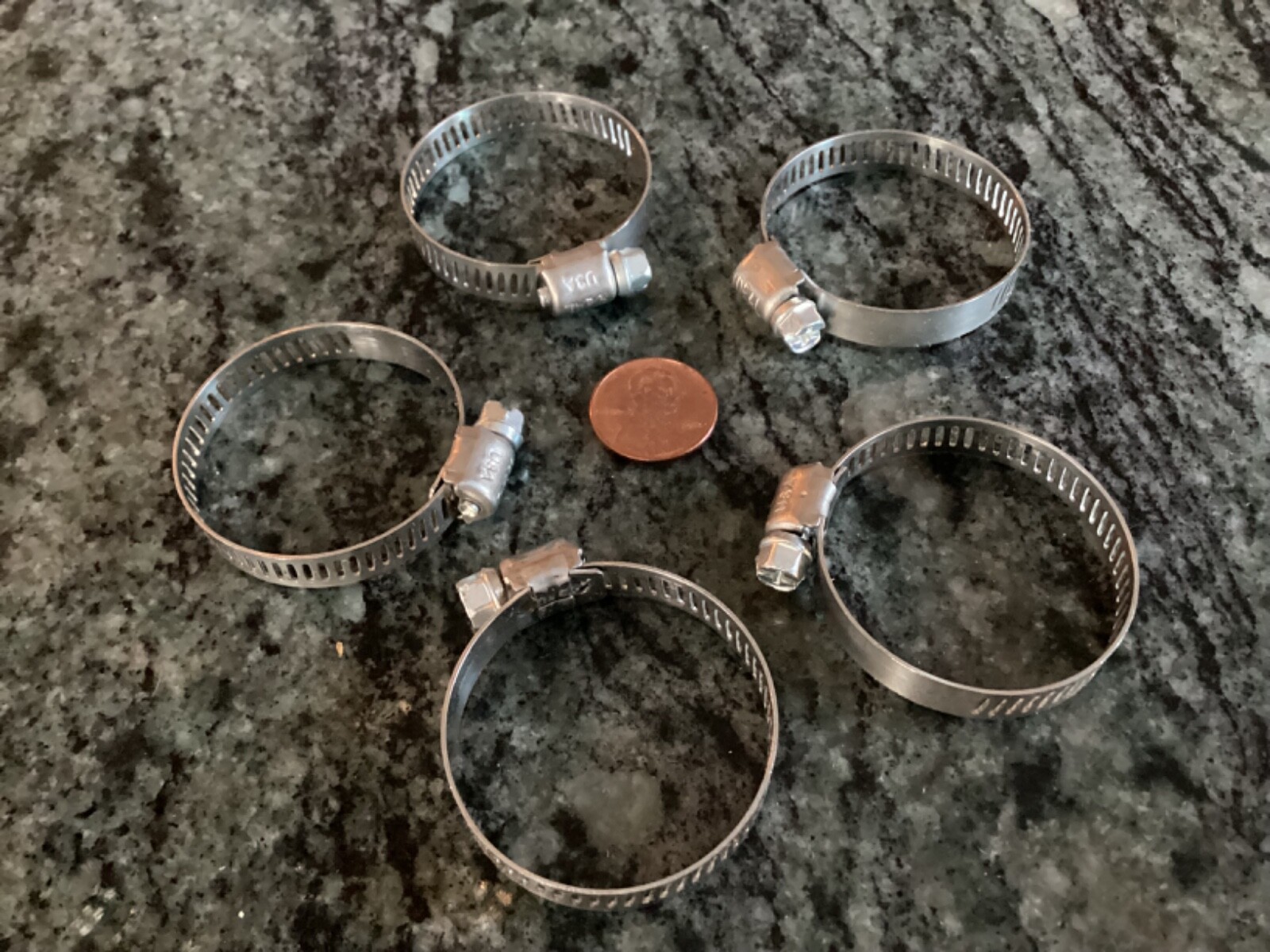 5 pieces Ideal thin band hose clamps 5/8 to 1 1/2 range military HMMWV ...