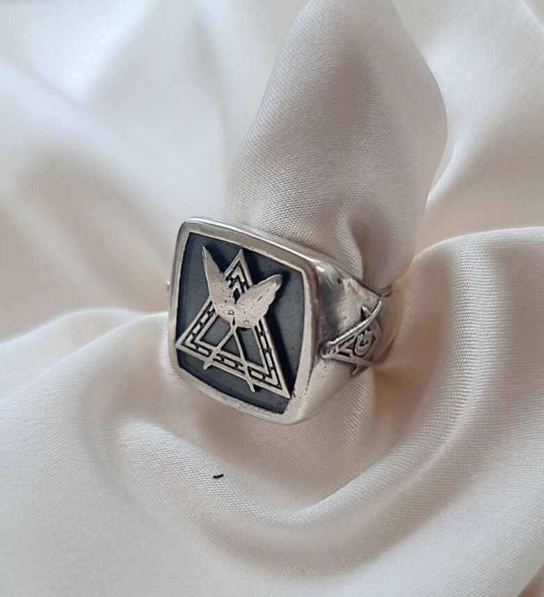 Handmade Masonic Secretary Ring - Sleek and Stylish Accessory for ...