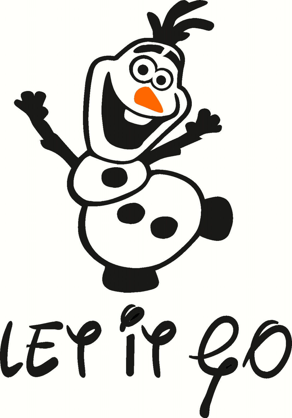 Olaf Let it Go Frozen Disney style Wall Sticker funny Vinyl Decal new ...