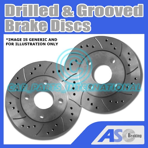 2x Drilled and Grooved 5 Stud 278mm Solid EO Quality Brake Discs(Pair ...