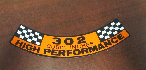 1968 Ford & Mercury NEW 302 High Performance Air Cleaner Top Decal | eBay