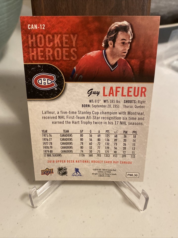 Guy Lafleur 2018 Upper Deck National Hockey Card Day Canada Hockey ...