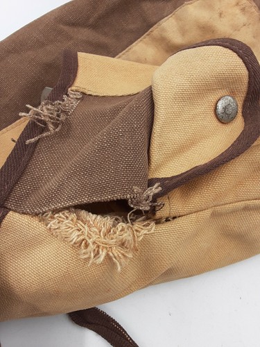 Classic Old-School Canvas Knapsack Rucksack Small Vintage Backpack Used ...