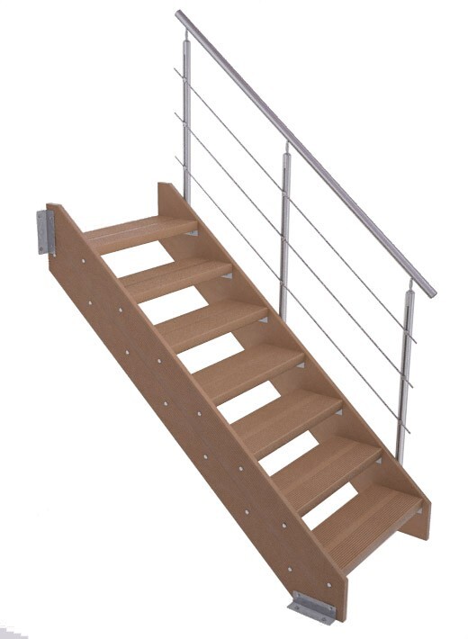 Outdoor Garden Staircase Stairs Kit Weather Resistant Recycled Plastic ...