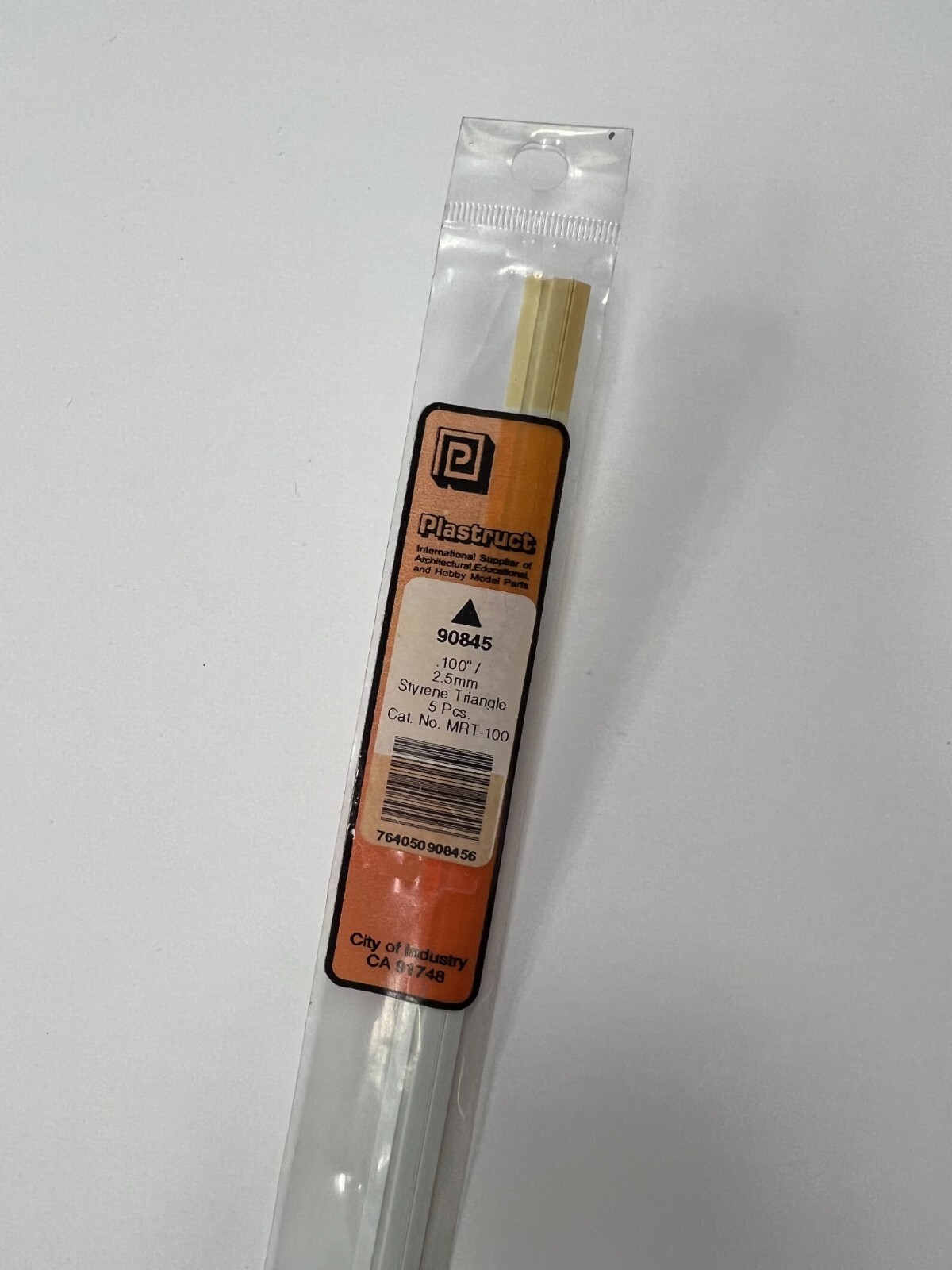 Plastruct 90845 Cat No. MRT-100 .100" / 2.5mm Triangular Styrene Rod (5 ...