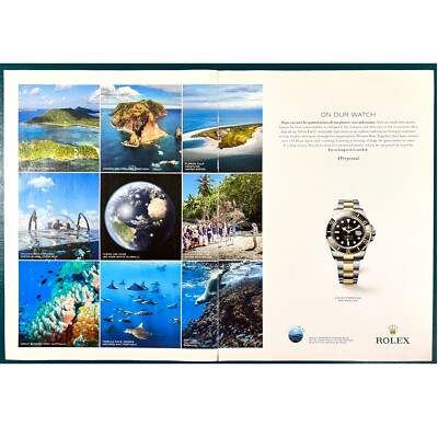 ROLEX Oyster Perpetual Submariner Date Divers Watch 2 Page Print Ad ...
