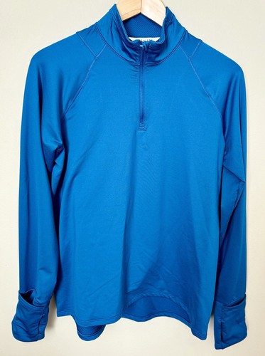 Athleta Women’s 1/4 Zip Top In Medium Ocean Blue Long Sleeve Running ...