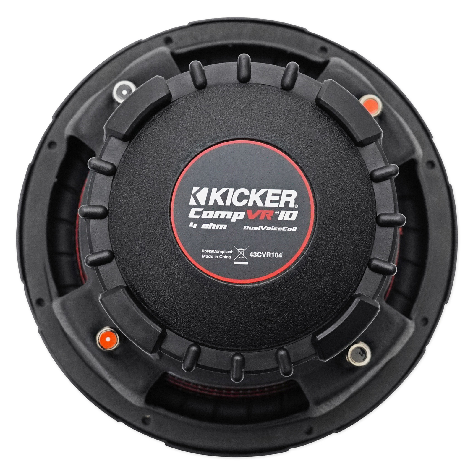 Kicker 43CVR104 COMPVR 700 Watt 10" 4-Ohm DVC Car Stereo Subwoofer Sub ...