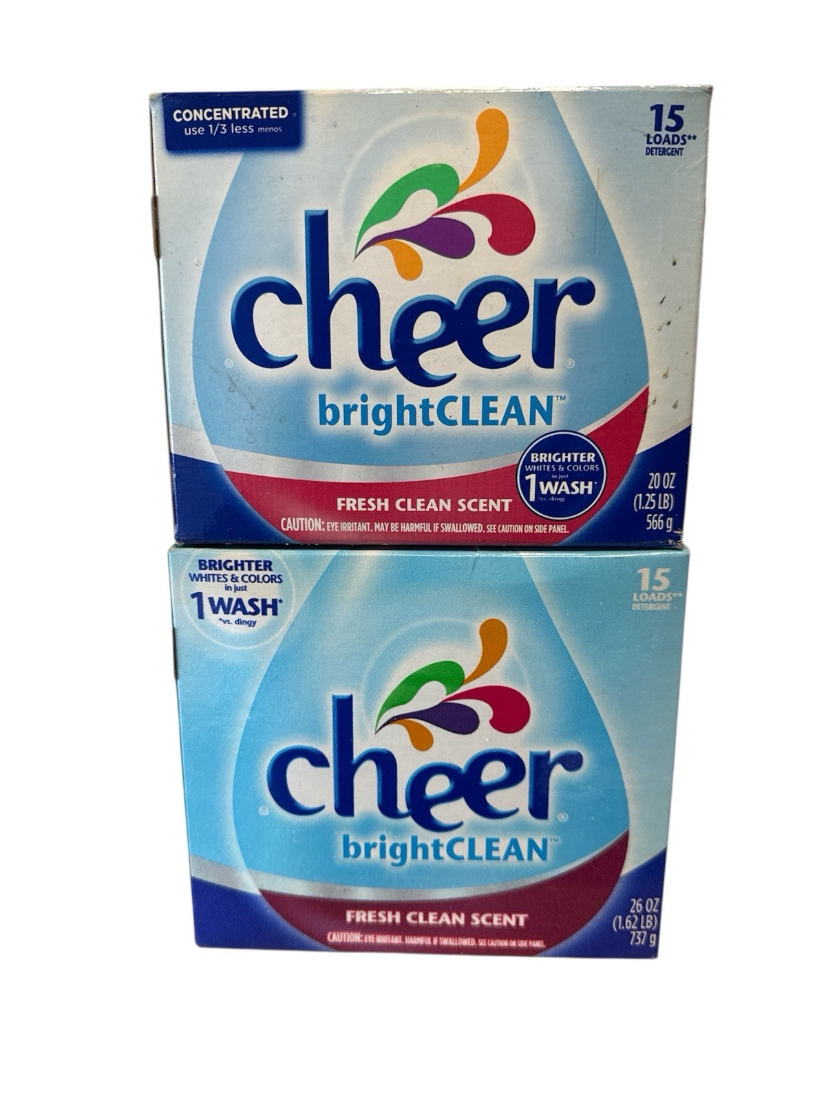 2 Lot Cheer Bright Clean Fresh Clean Scent Powder Laundry Detergent ...