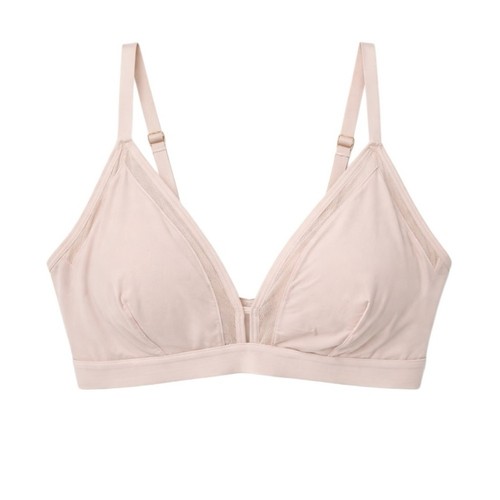 LIVELY - Wireless Bra Nude Beige Lightweight Soft Bralette Sz 3/Large ...