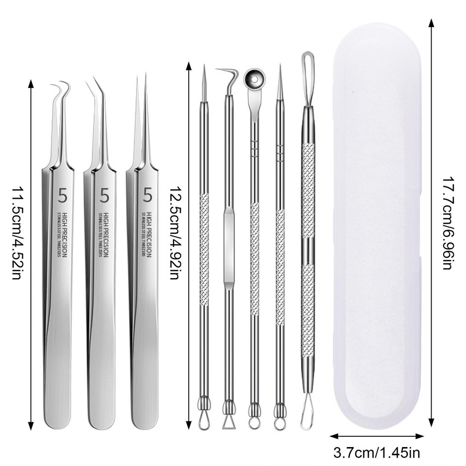 Acne Needle Blackhead Remover Pimple Blemish Comedone Extractor Tweezer ...