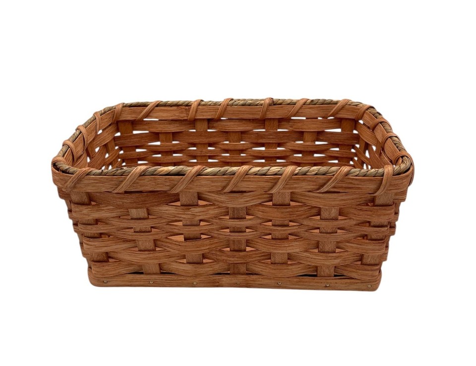Amish Snack Basket Woven Gingerich Style With Solid Oak Bottom | eBay